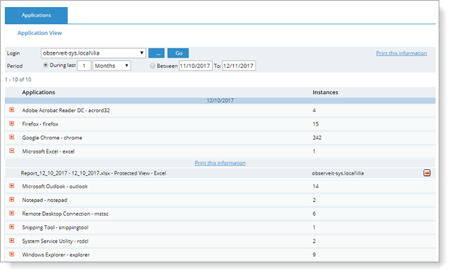 Applications View